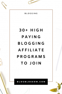 30 High-Paying Affiliate Programs For The Blogging Niche – Blog Blossom